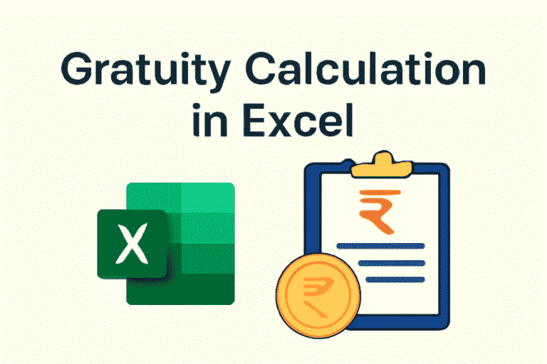 Gratuity Calculation in Excel | Simple Formula for 2025
